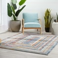 Well Woven Merle Light Blue Multicolor Area Rug 7'10" x 9'10" Geometric ...