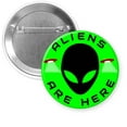 Angel Buttons 3 inch magnet-back button Aliens Are Here - Walmart.com