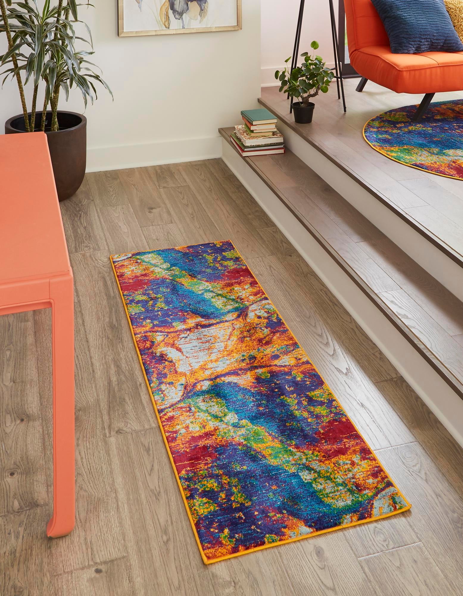 Rugs.com Calypso Collection Rug – 12 Ft Runner Multi Medium Rug Perfect ...