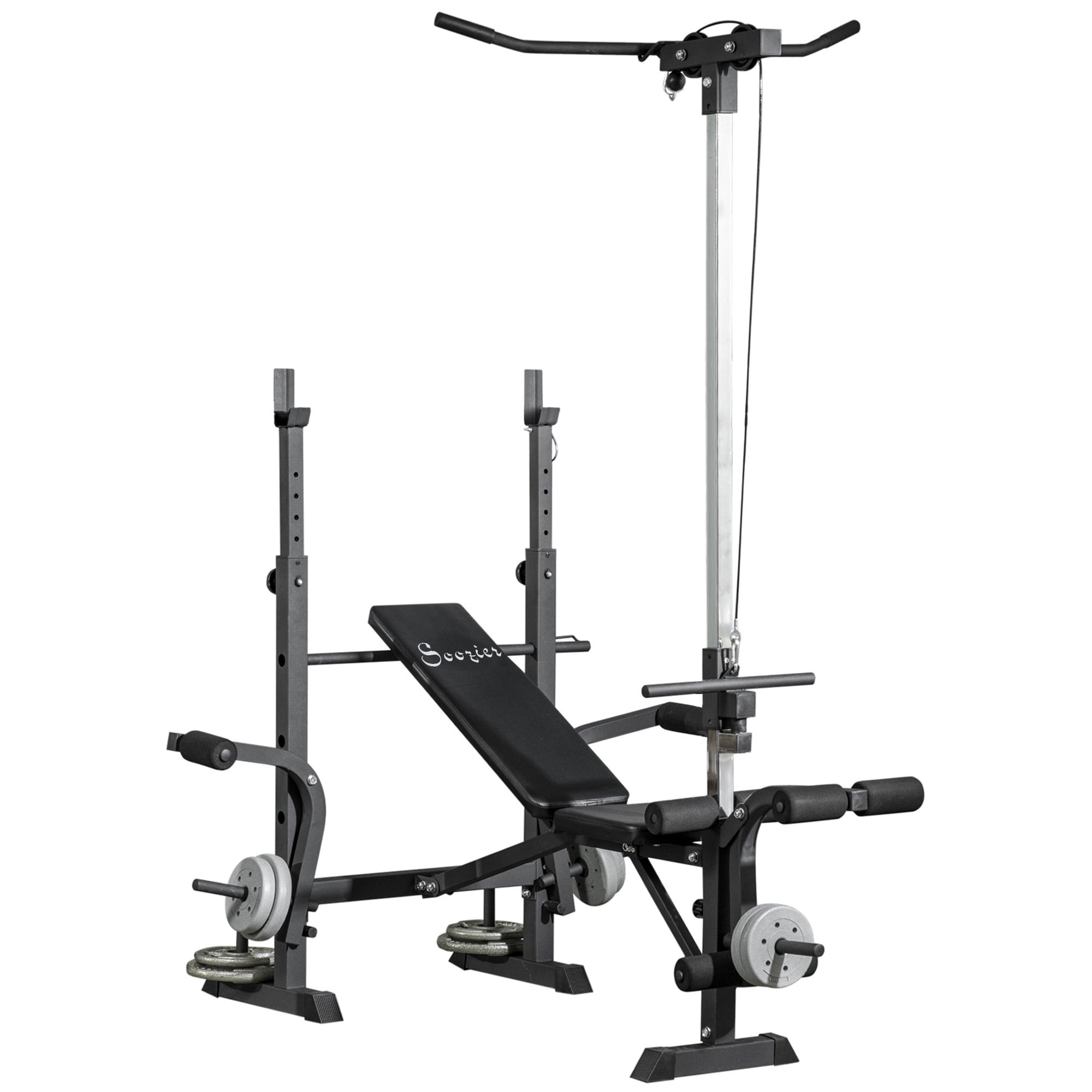 Click here for Soozier Adjustable Weight Bench W/ Pulley System... prices