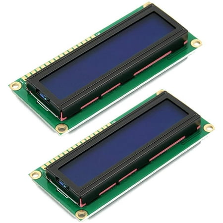 2pcs DC3.3V HD44780 1602 16x2 Character LCD Display Adapter Module Blue Backlight for Arduino ...