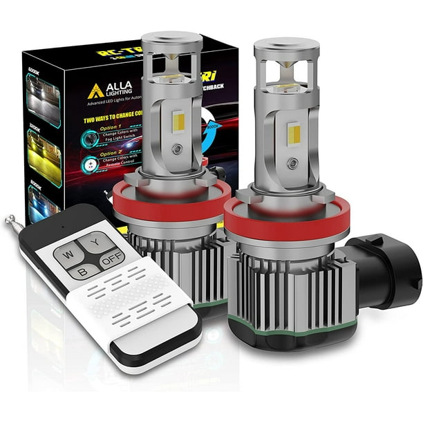 Alla Lighting Newest 9140 9145 H10 LED Switchback Fog Lights Bulbs w ...
