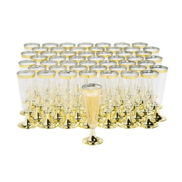 Fun Express Bulk 100 Count Clear Plastic Champagne Flutes - Walmart.com