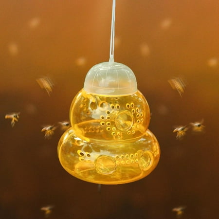 Jinveno Wasp Trap Gourd Shape Bees Beehive Catcher Bottle Honey Pot ...