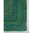 Unique Loom Layer Braided Chindi Rug Green/Hunter Green 2' 6" x 6' 1 ...