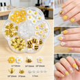 3D Resin Flower Bee Pearl Mini Bee Daisy Nail Art Decoration ...