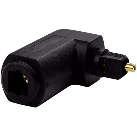 Right angle fiber optic adapter, 360 degree rotatable audio cable ...