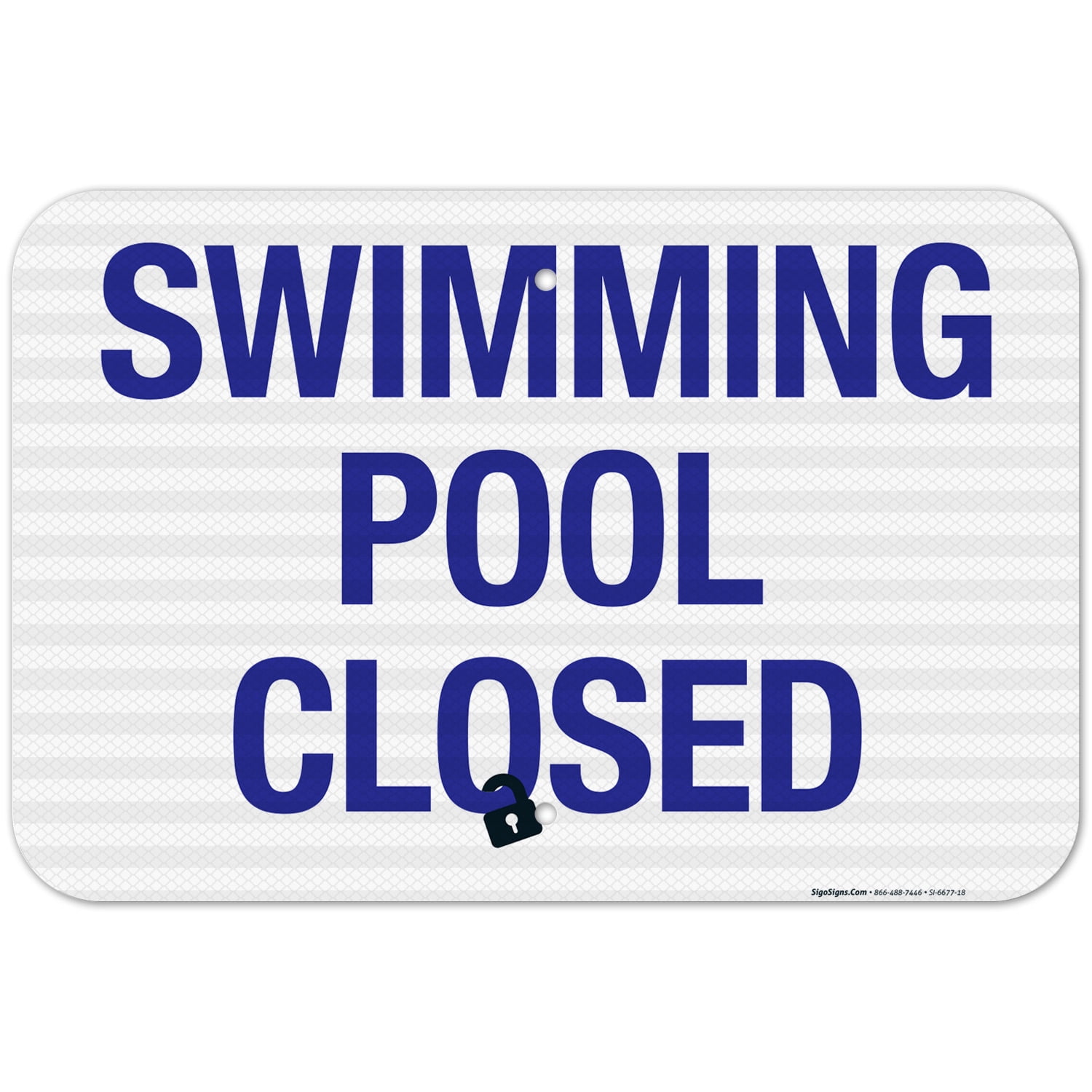 Swimming Pool Closed Sign, Pool Sign, (SI-6677) - Walmart.com