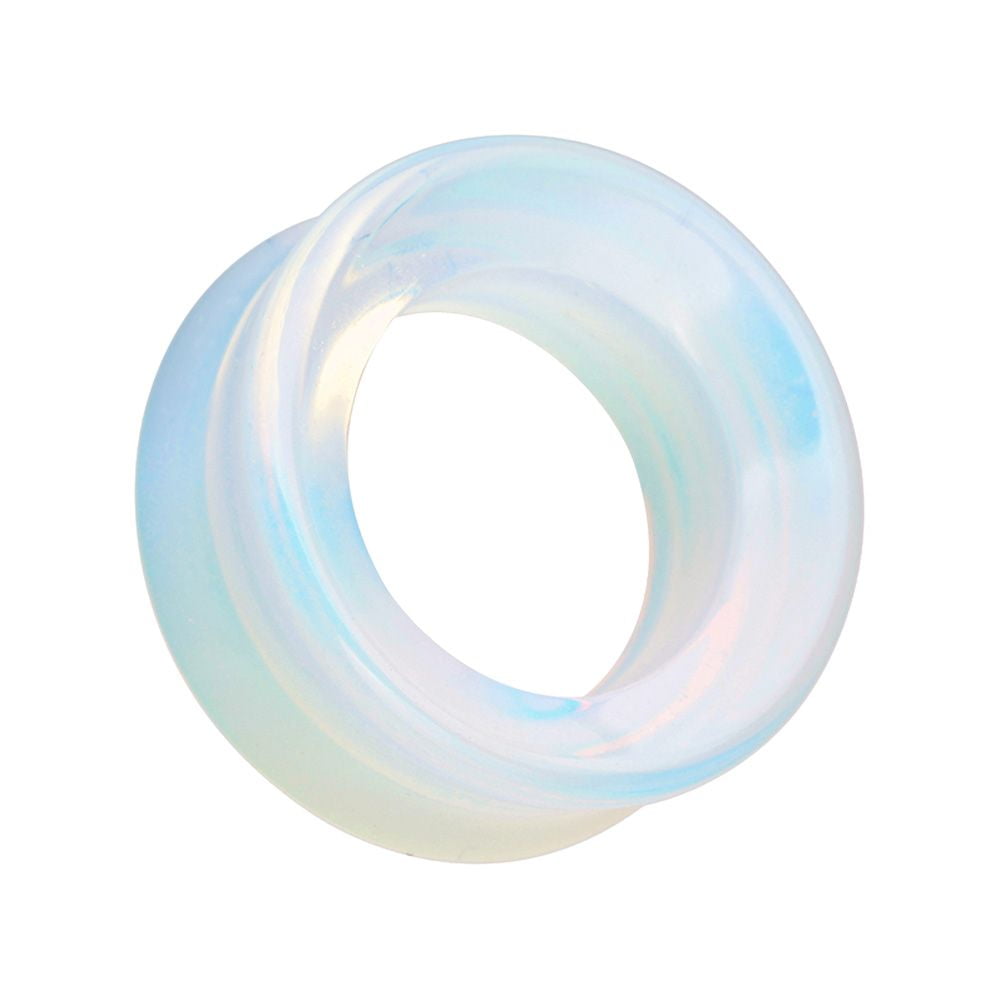 Opalite Stone Double Flared Eyelet Tunnel Ear Gauge Plug - Walmart.com