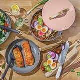 Beautiful 12pc Ceramic Non-Stick Cookware Set, Rose by Drew Barrymore ...