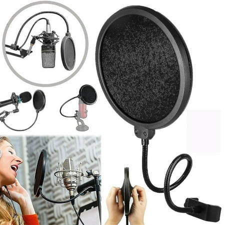 JOYWEI Studio Microphone Mic Round Shape Wind Pop Filter Mask Shield ...