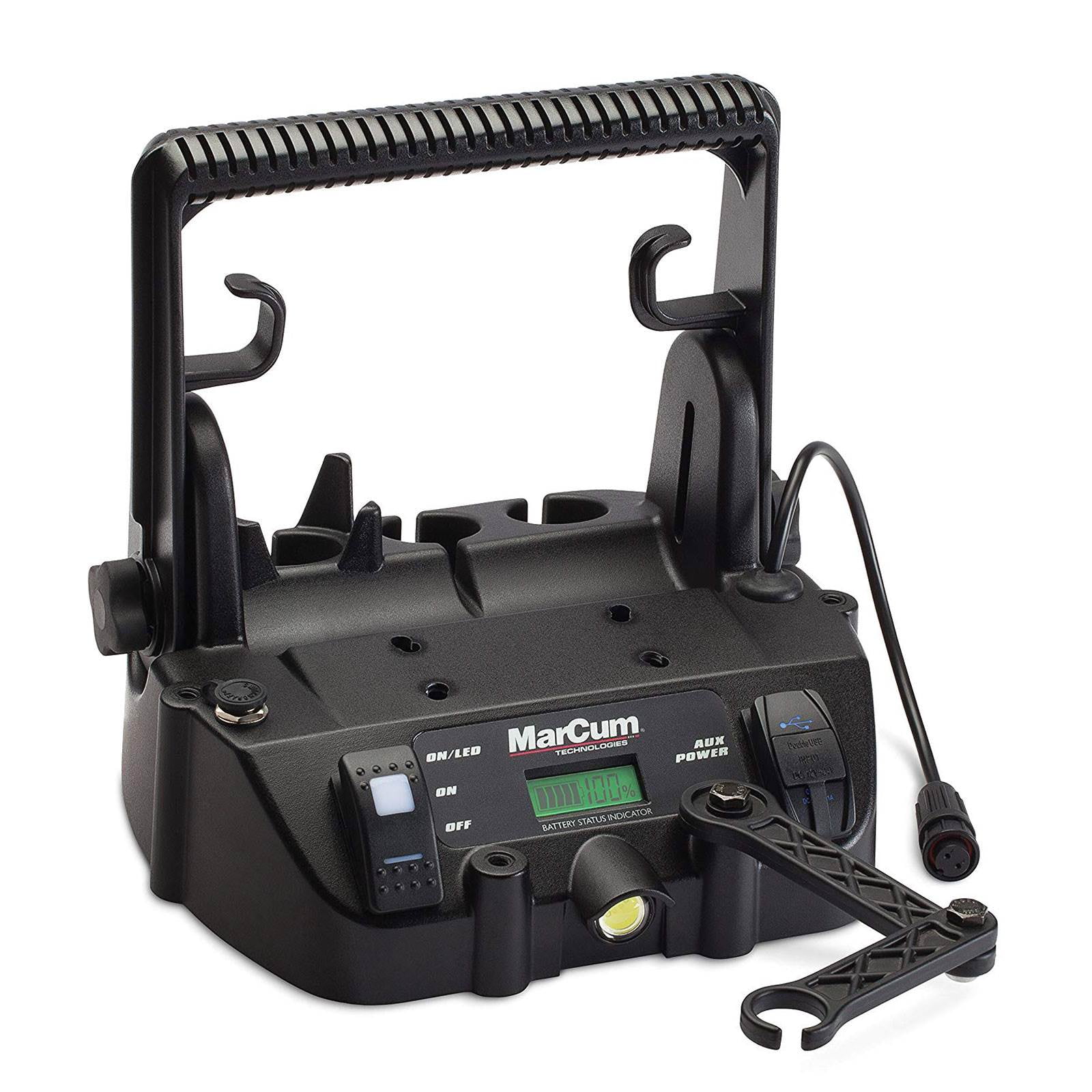 MarCum Lithium Ion Shuttle Battery for Sonar Units with 5 Gallon Bucket ...
