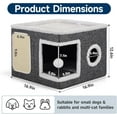 Cat Beds for Indoor Cats, Large Cave with Cozy Condo, Fluffy Ball ...