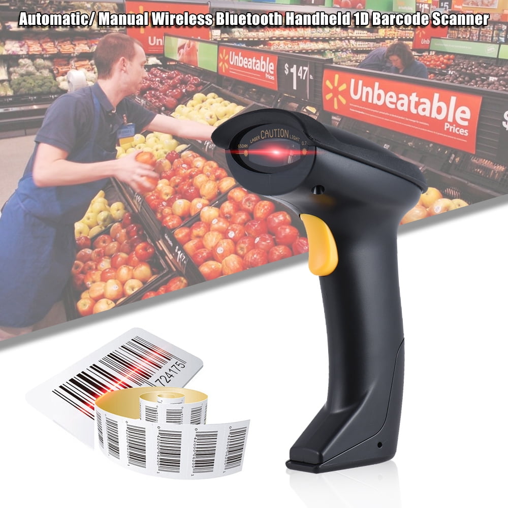 Automatique / Manuel Bluetooth Wireless Handheld 1D Barcode Scanner ...