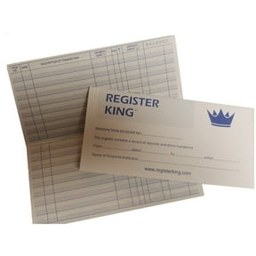 Easy Read Register Checkbook Registers Set of 5 Gray and White Lined ...