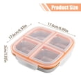 BinKFF Stainless Steel Lunch Box, 3 Compartments Metal Bento Box, Lunch ...