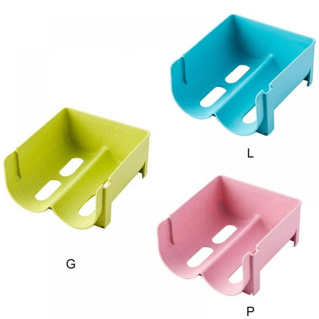 3 Pieces Stackable Plastic Wine Racks, Fridge Bottle Racks, Beverage ...