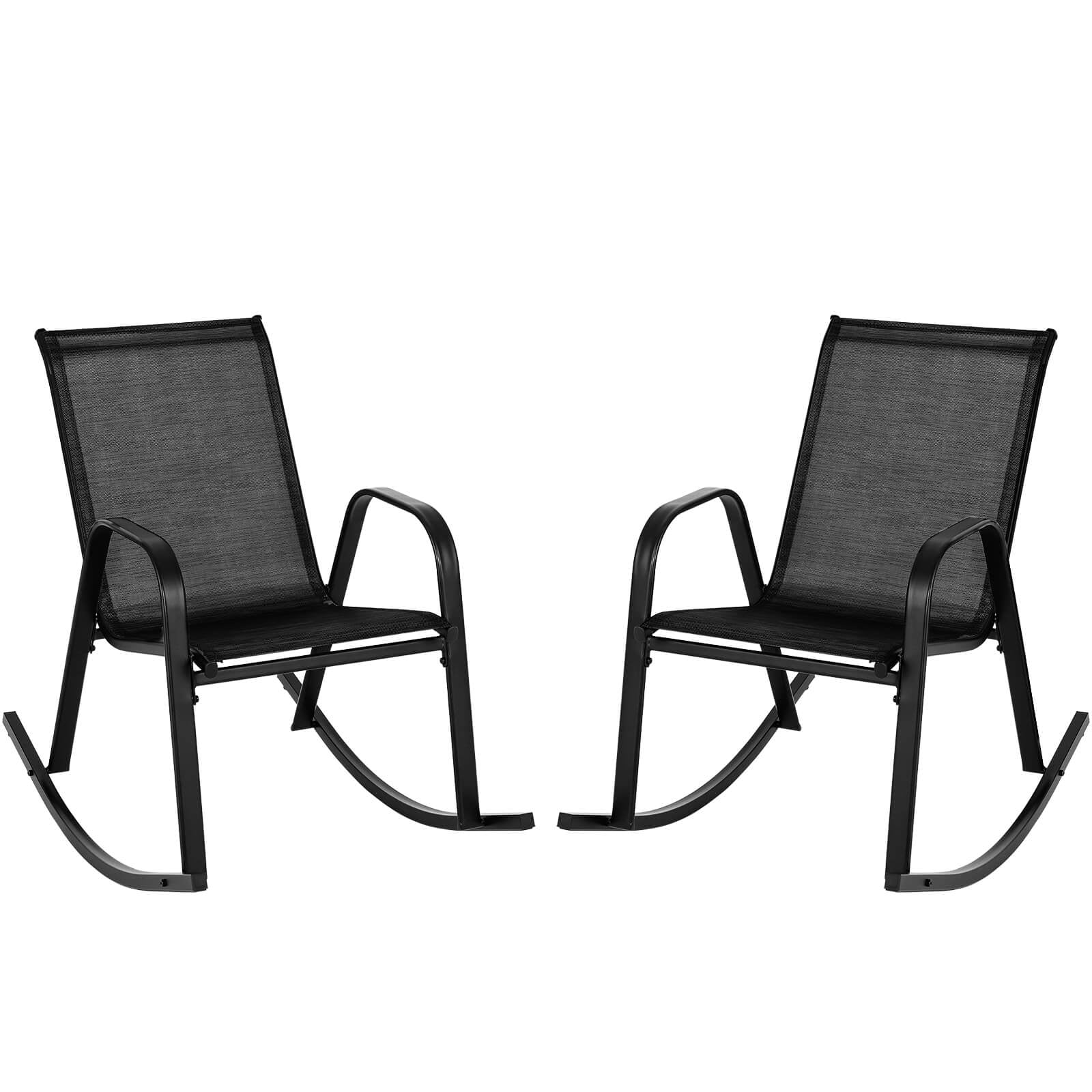 Click here for Costway 2 Pce Patio Rocking Chair Heavy-Duty Metal... prices