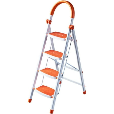 Step ladders Foldable 4 Step Ladder U-Shaped Folding Step Stool with ...