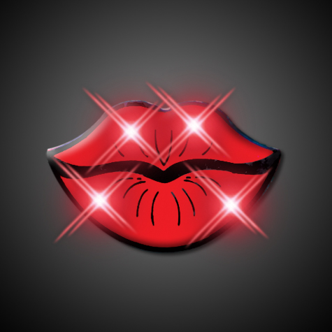 FlashingBlinkyLights Lips Flashing Blinking Light Up Body Lights Pins ...