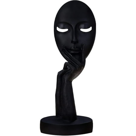 Modern and Simple Woman Face Statues Thinker Lady Sculpture Figure ...