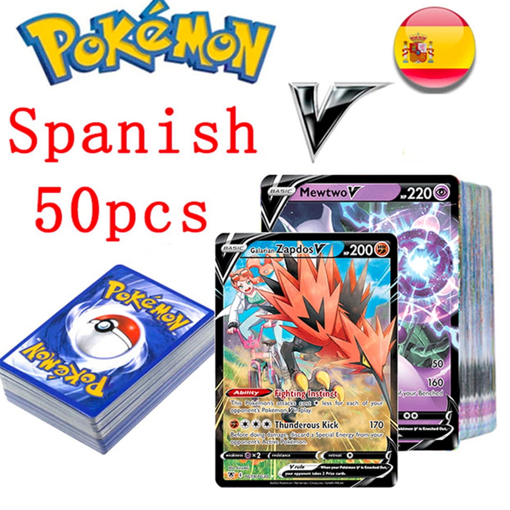 Cartas Pokémon en Español para niños, juego de cartas brillantes de ...