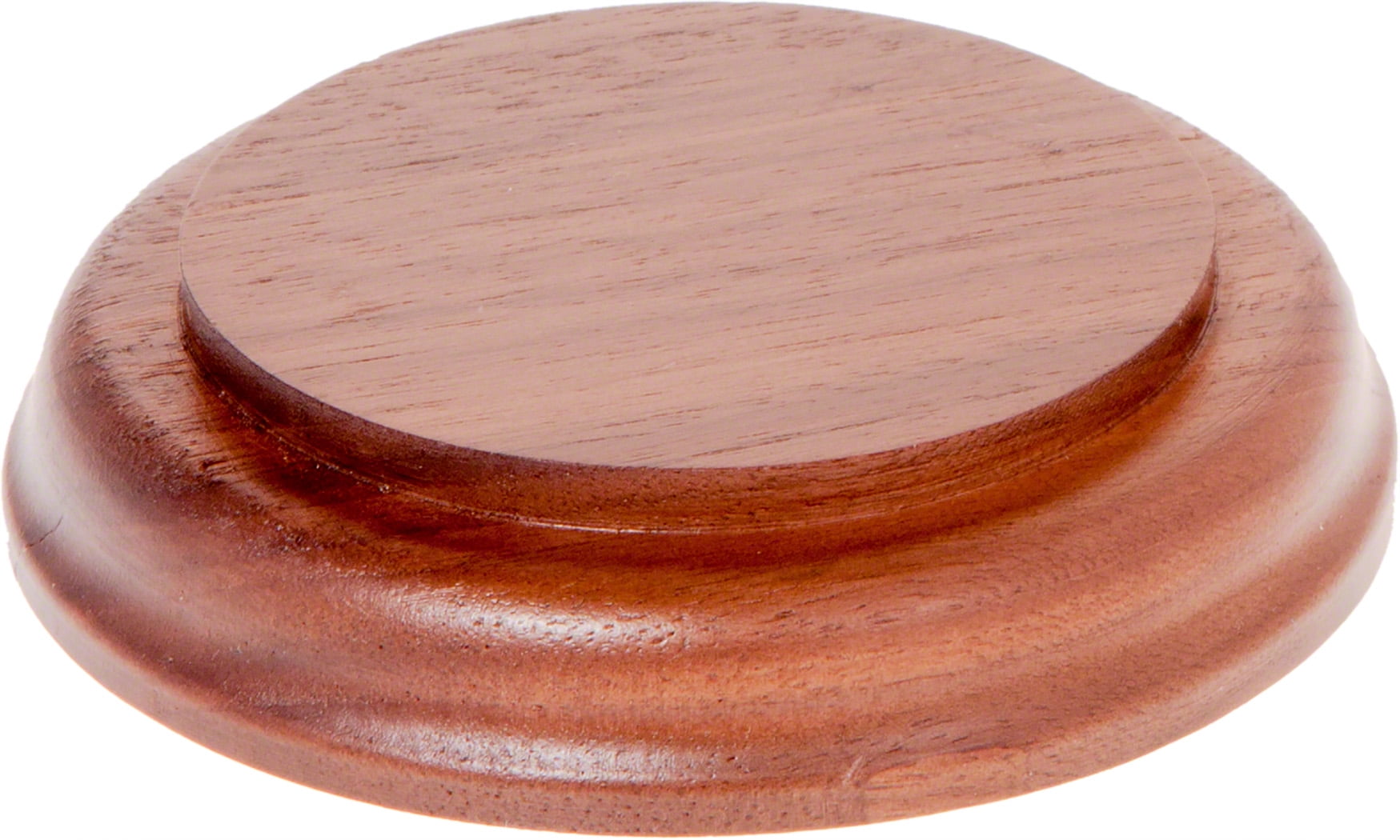 Plymor Solid Walnut Round Wood Display Base with Ogee Edge, 3.75" W x 3 ...
