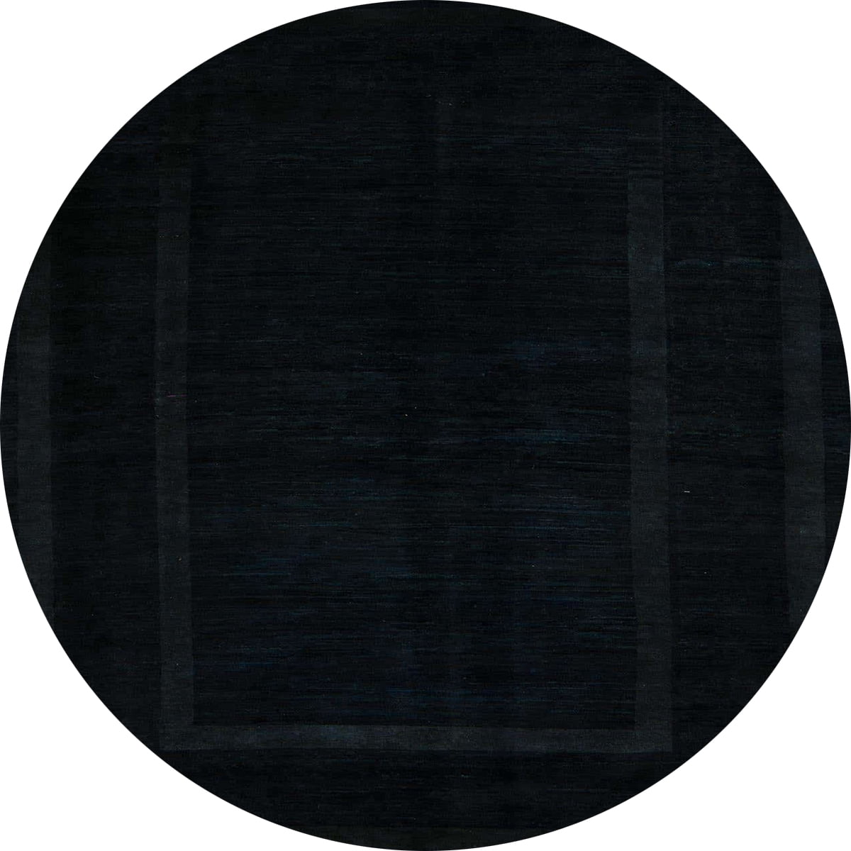 Ahgly Company Indoor Round Abstract Black Abstract Area Rugs, 3' Round ...