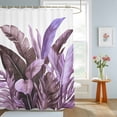 Bathroom Shower Curtain Watercolor Palm Leaf Waterproof Shower Curtains ...