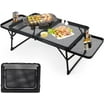 Portable Folding Metal Wood BBQ Camping Table 47.2x23.6x17.7in for ...