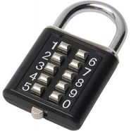 Uxcell 8-Digit Combination Padlock Push Button Locks for Locker Zinc ...