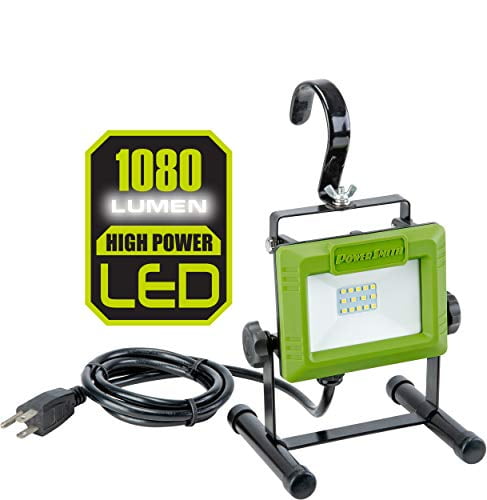 PowerSmith 1,080 Lumen LED Work Light with Metal Stand and Large ...