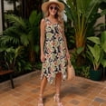 Binienty Sleeveless Sundress with Duck Camo Pattern, Asymmetric Hem ...