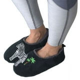 Oooh Geez Women's Cozy Fuzzy Slippers, Funny Animal House Shoes, Zebra ...