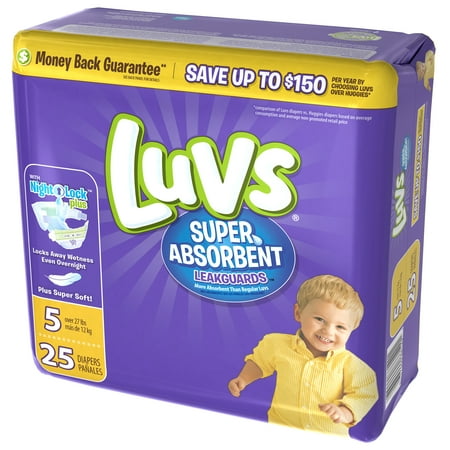 Luvs Super Absorbent Leakguards Diapers (Choose Diaper Size and Count ...