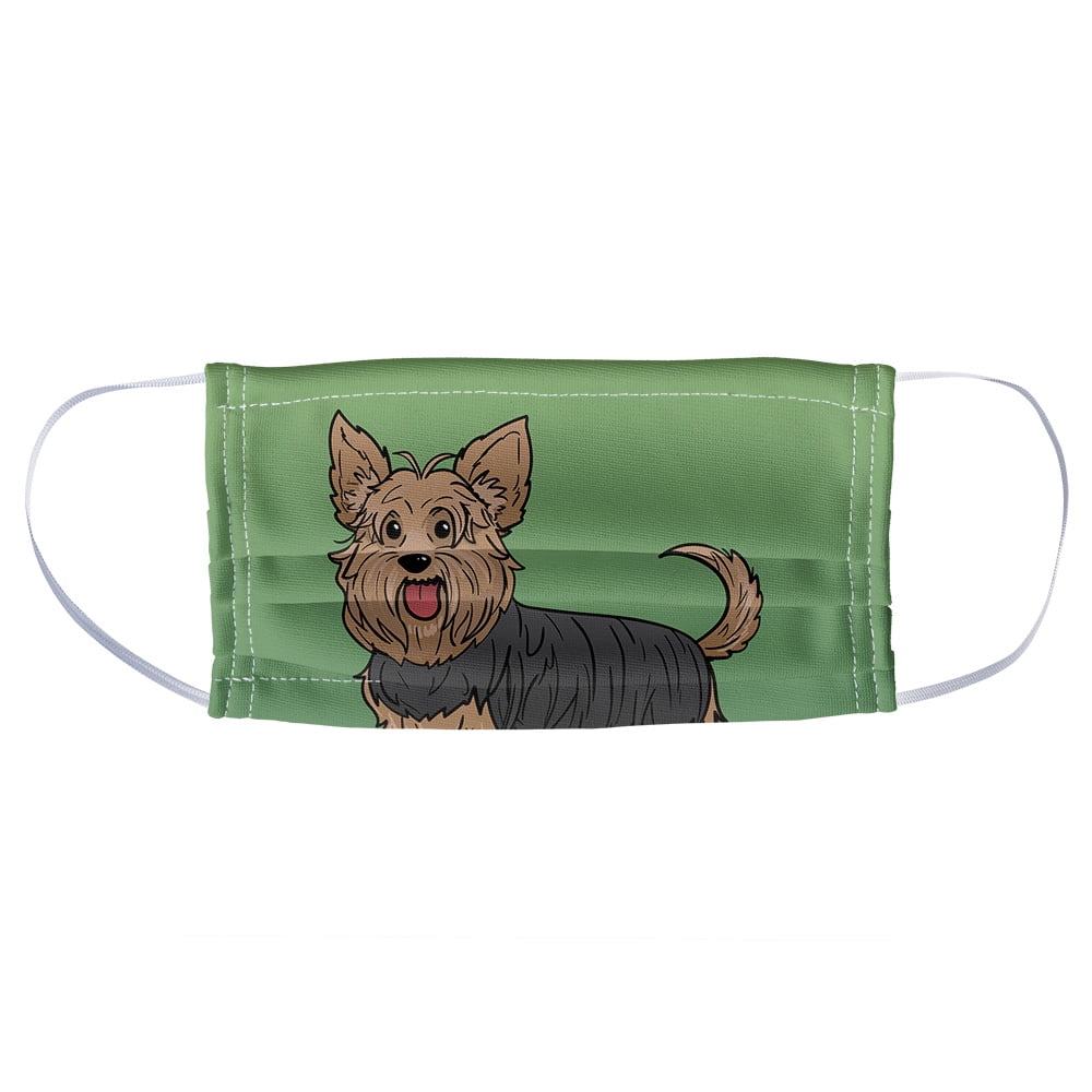 Yorkshire Terrier Yorkie Tongue Out 1-Ply Reusable Face Mask Covering ...