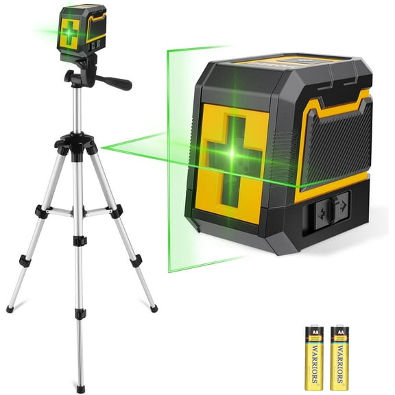 Lar Level with Tripod, 98Ft lf Leveling Green Line Cross Leveler Tool ...