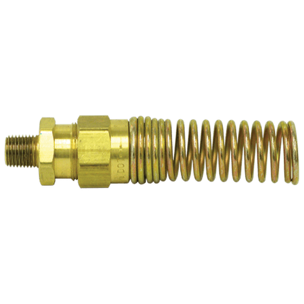 Tectran 104 Male Connector with Spring Guard (3/8" H-1/2" 3/8"IDx1/2 ...