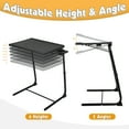 Jaxpety 2-Pack Portable TV Tray, Adjustable Height & Tilt, Dining Table ...