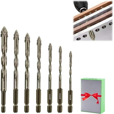 Teachbrigh New Four-Flute Sawtooth Eccentric Drill Bit Set, Eccentric 4 ...