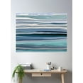 Abstract Ocean Horizontal Lines Coastal Style Dã©Cor Beachy Vibes Art ...