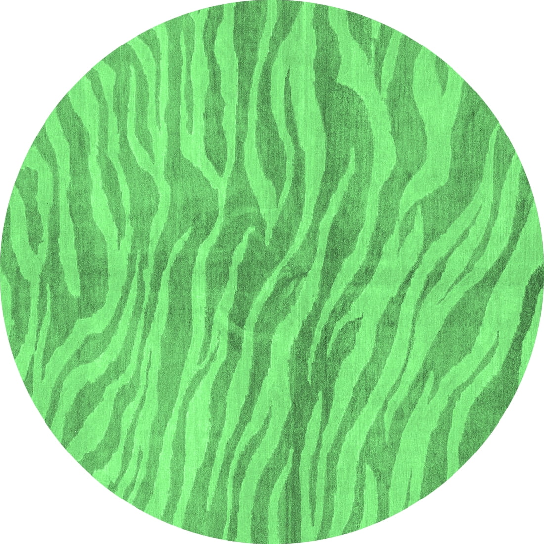 Ahgly Company Indoor Round Animal Emerald Green Modern Area Rugs, 5 ...