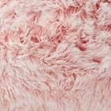 Blush Pink Faux Fur Throw Pillow Covers, Fuzzy Home Decor (18 x 18 ...