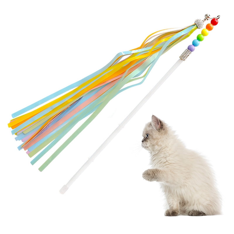 Click here for Nobrand Tassel Wand Cat Toy Colorful Interactive C... prices