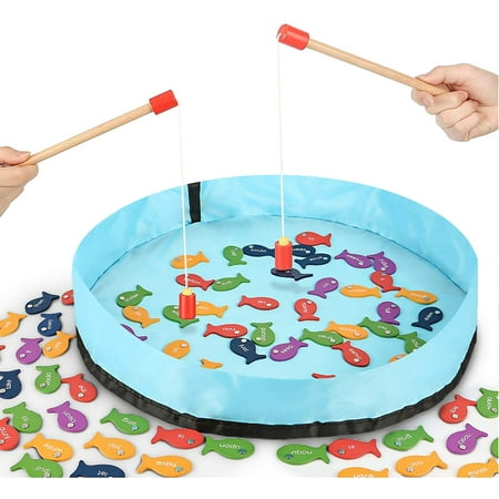 IGUOHAO Sight Words Wooden Magnetic Fishing Game - 220 Dolch Word with ...