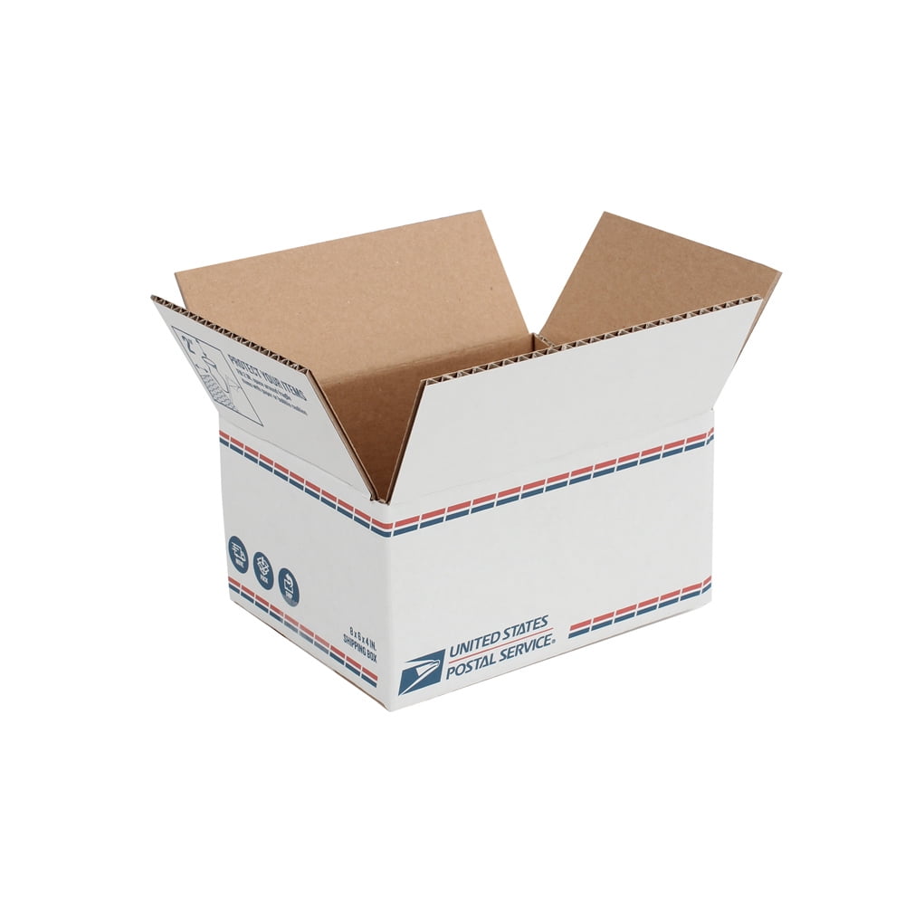 Buy 20 Count) USPS Brand Recycled Shipping Boxes, 8L x 6W x 4H, White ...