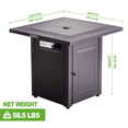 Kadyn 28in Propane Fire Pits Table, 50000 BTU Gas Square Outdoor ...
