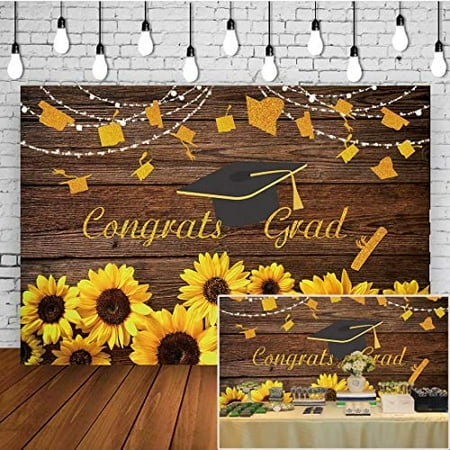 Class of 2022 Congrats Graduation Backdrop Rustic Wood Board Cap ...