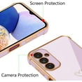 CACOCO-Designed For Samsung Galaxy A55 5G Case,Cute Plating Edge Love Hearts Pattern With Camera ...