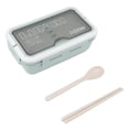 Bento Box 1100ml Compartment Lunch Container for Adults Green - 2 Grid ...